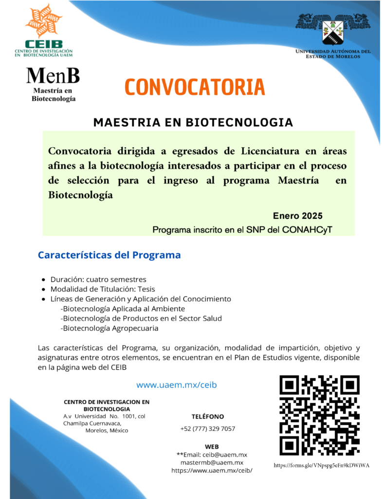 Maestría en Biotecnología - Centro de Investigación en Biotecnología